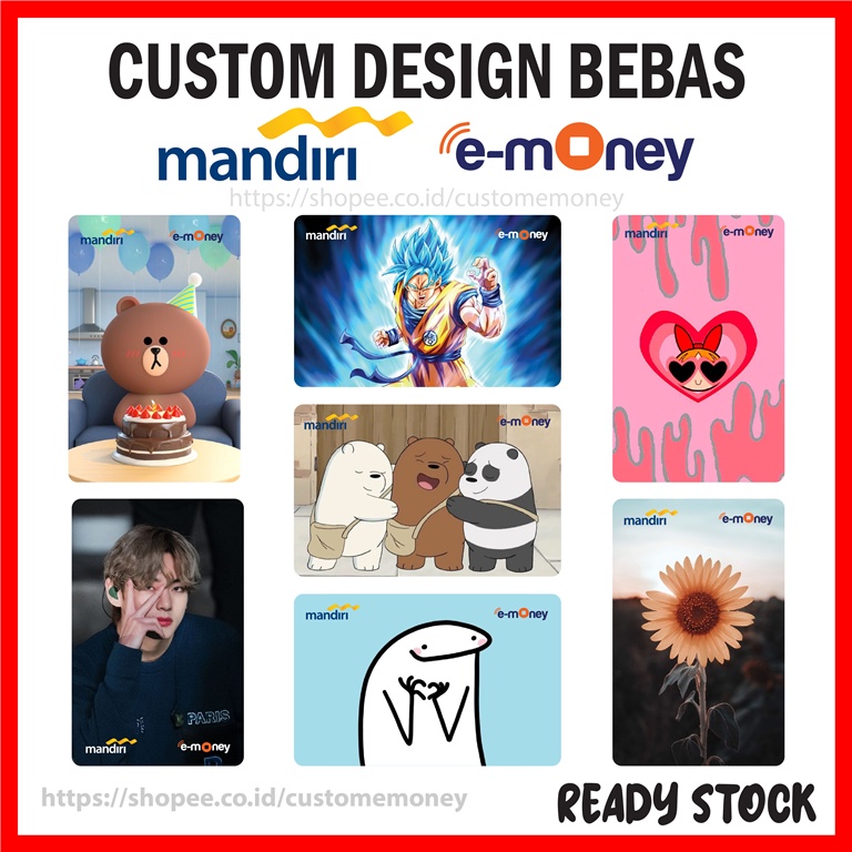 Jual CUSTOM MANDIRI EMONEY KARTU ETOLL E-MONEY DESIGN SUKA SUKA SALDO ...