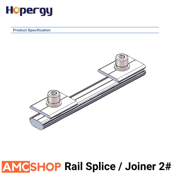 Jual Hopergy Rail Splice Joiner 2# Mounting PV Solar Module Panel Surya ...