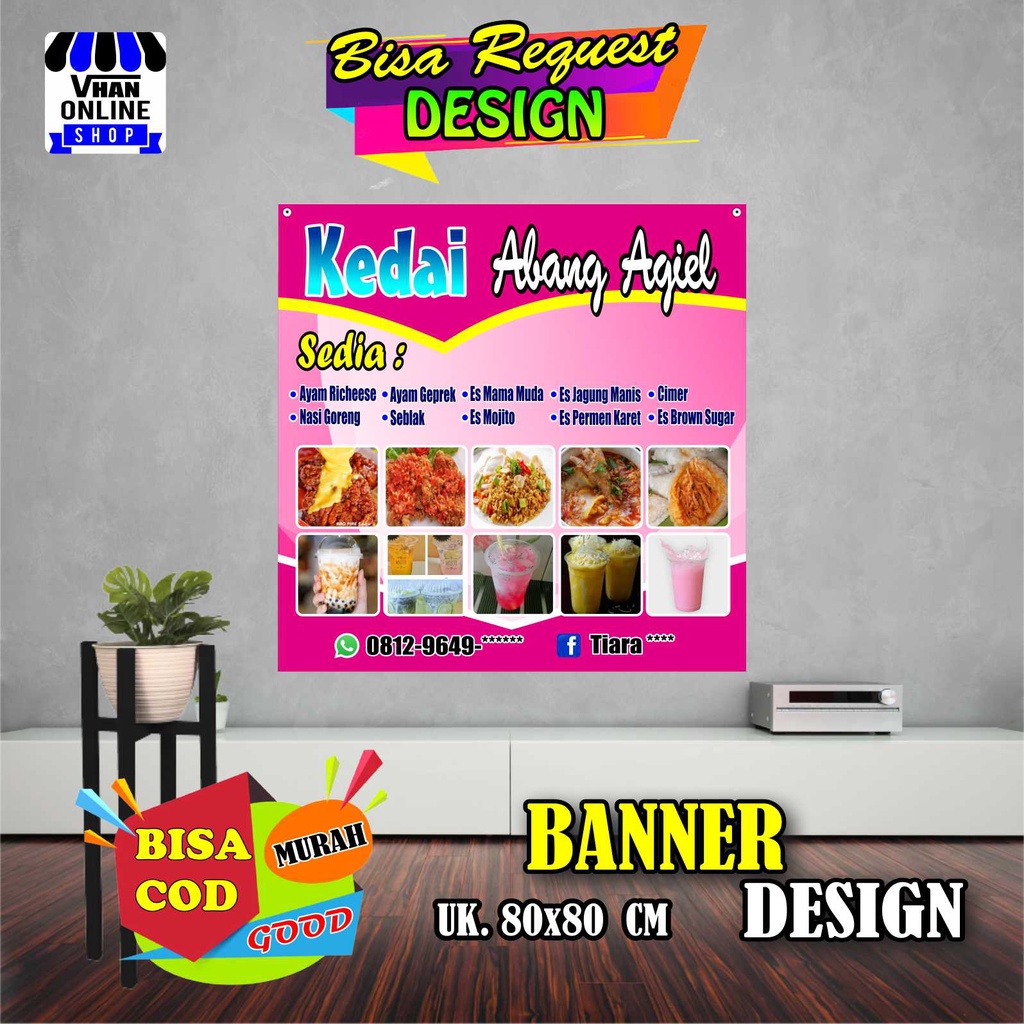Jual Spanduk Banner Jajanan, Pentol, Kedai Makanan, Bagus Murah ...