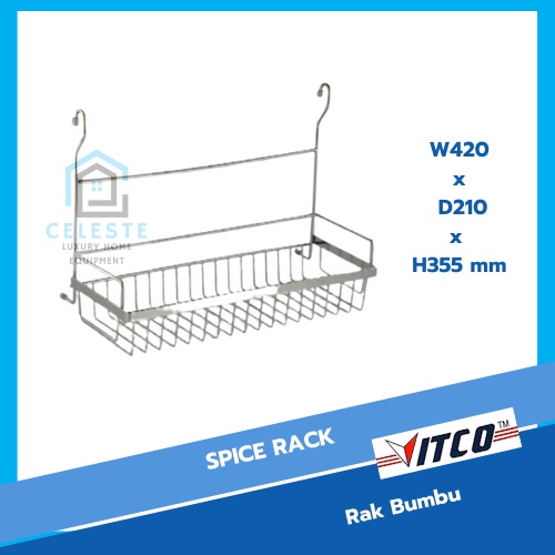 Jual VITCO Simple Spice Rack / Rak Bumbu dapur Minimalis | Shopee Indonesia
