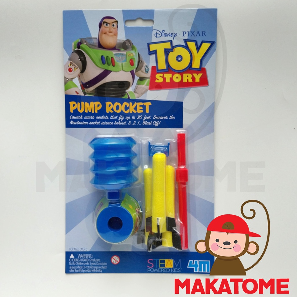 Jual 4M Disney Buzz Lightyear PUMP ROCKET roket pompa terbang toy story | Shopee Indonesia
