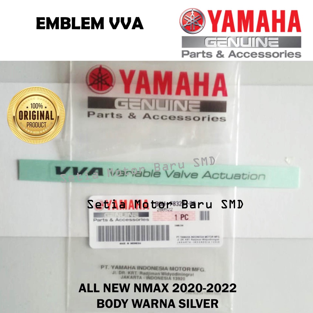 Jual Stiker VVA Variable Valve Actuation Body Silver All New Nmax N Max ...