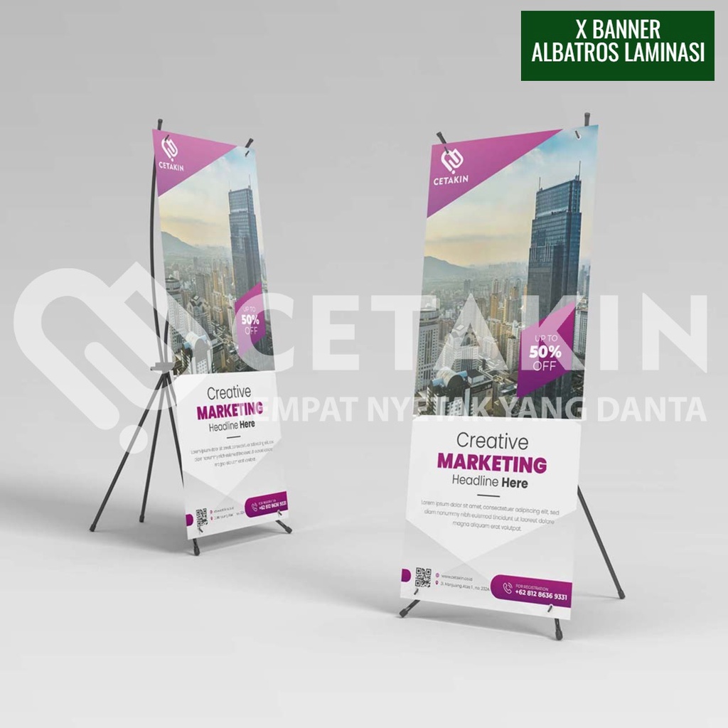 Jual Cetak X Banner bahan albatros + Laminating | Shopee Indonesia