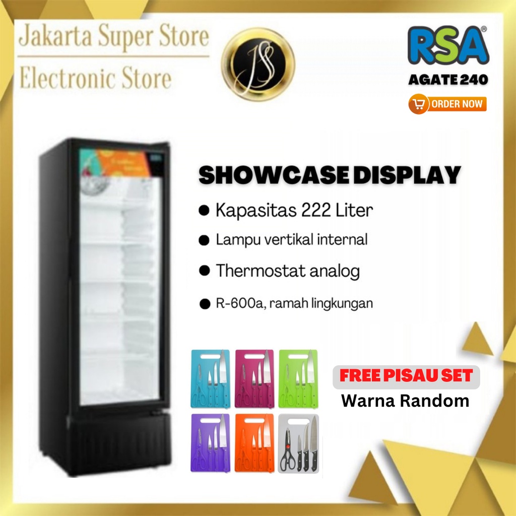 Jual RSA AGATE-240 Showcase Cooler | Shopee Indonesia