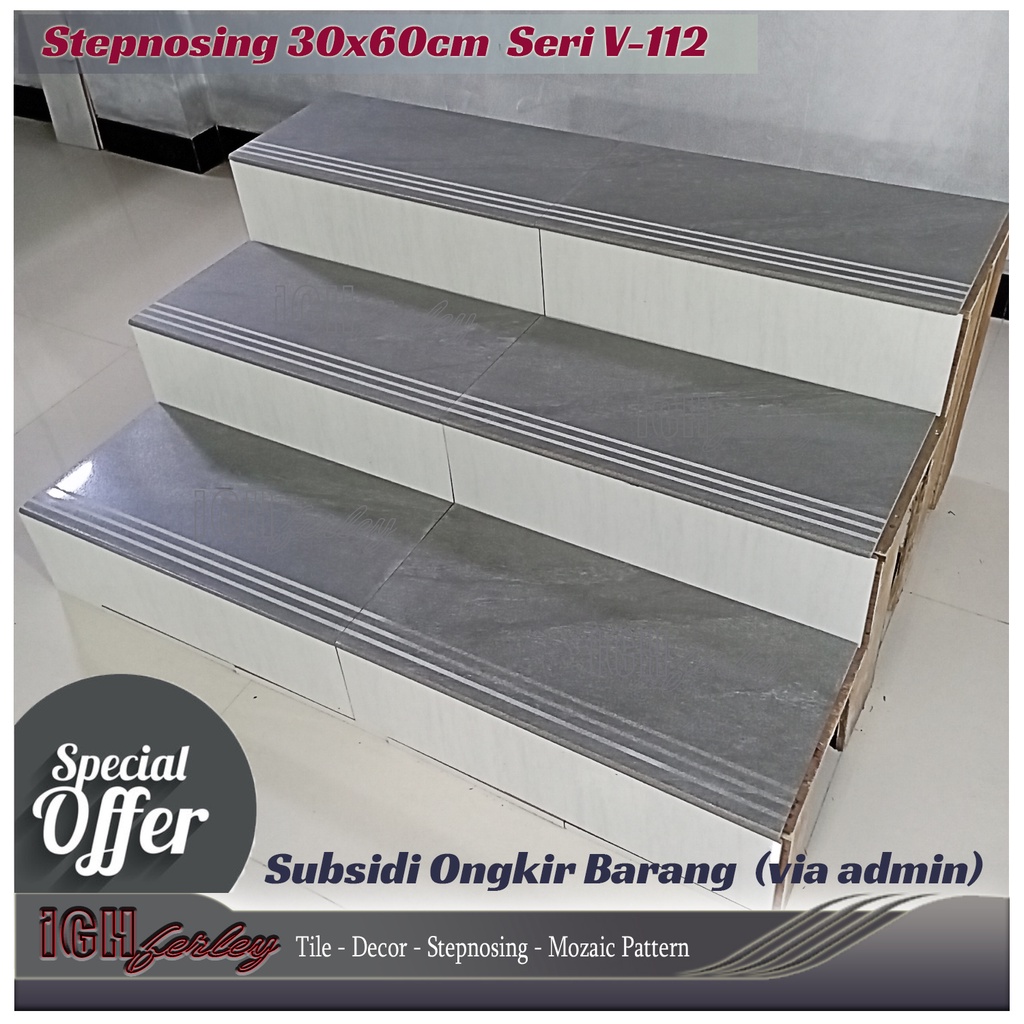 Jual Stepnosing Granit 30x60 cm Pijakan Tangga Motif Batu Veinstone ...