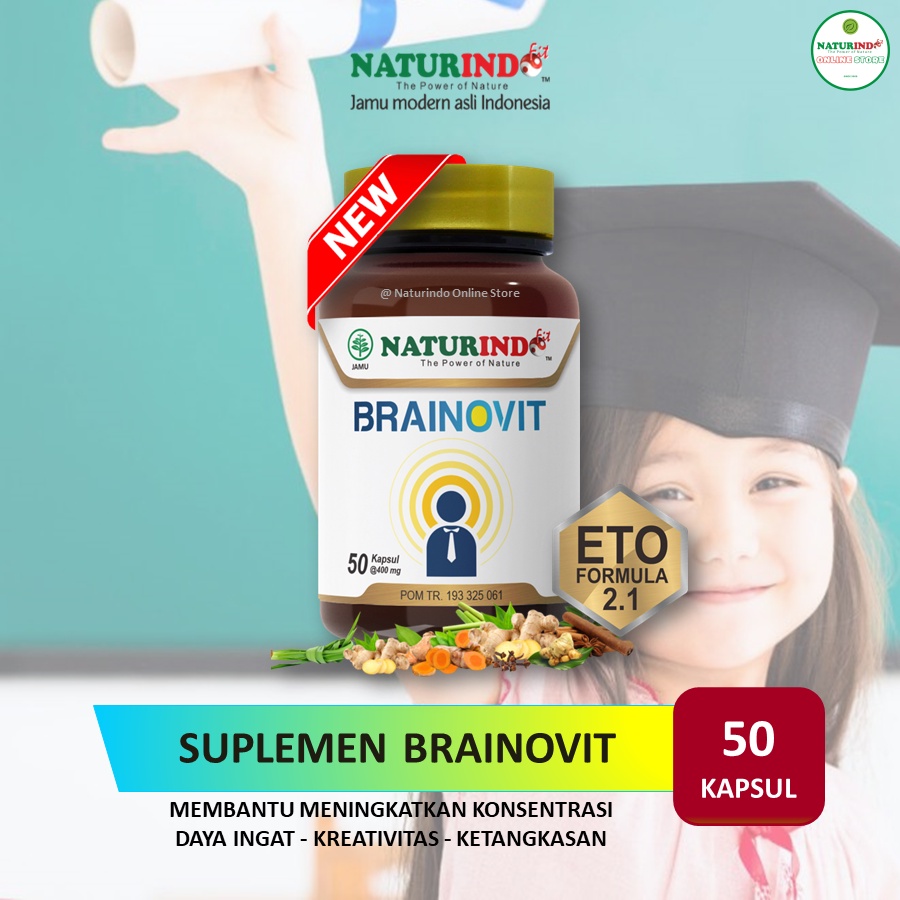 Jual Herbal NATURINDO BRAINOVIT Obat Nutrisi Otak Anak & Dewasa 100% ...
