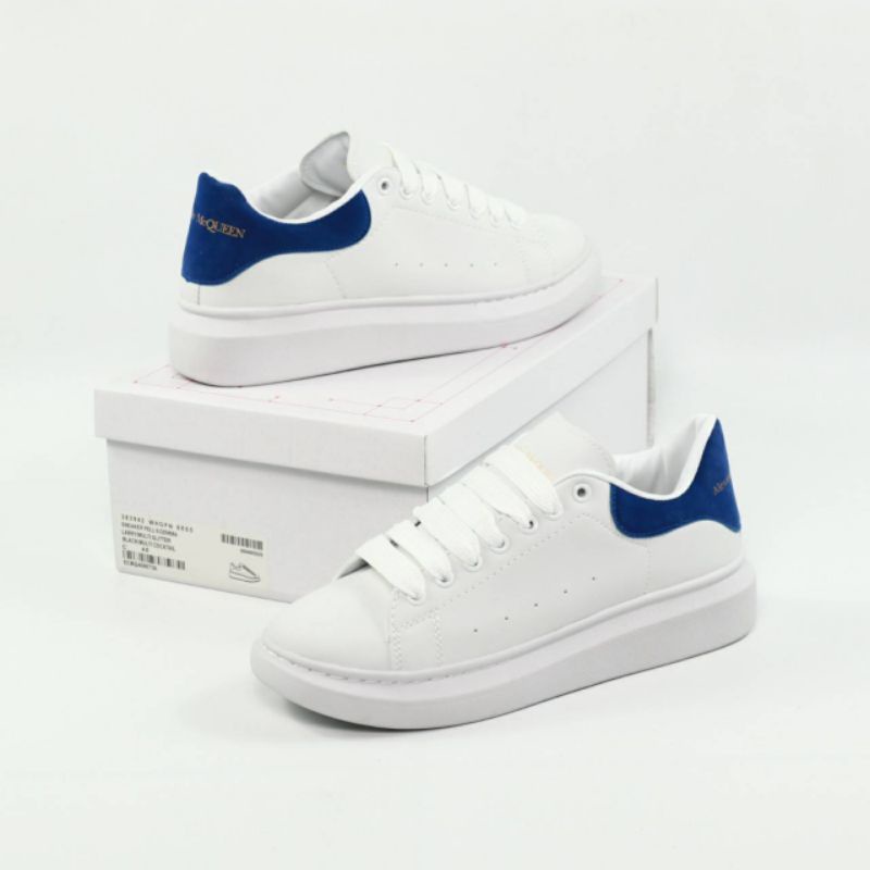 Jual Sepatu Alexsander McQueen White White Blue Made In Italy | Shopee ...