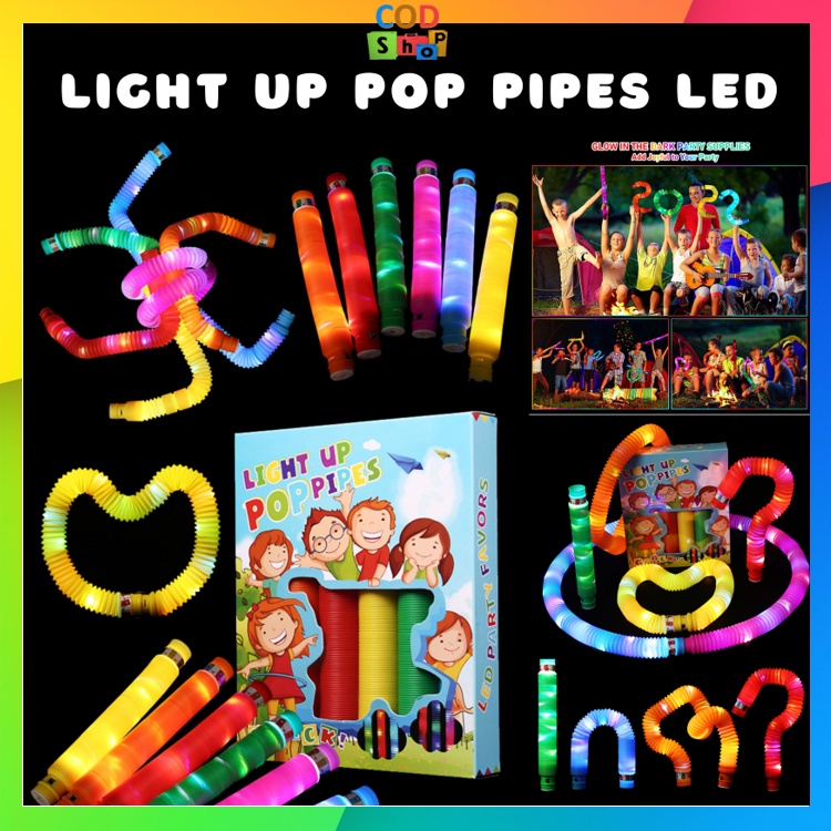 Jual COD - 5628 Mainan Anak Light Up Pop Pipes LED / Selang Pipa LED ...