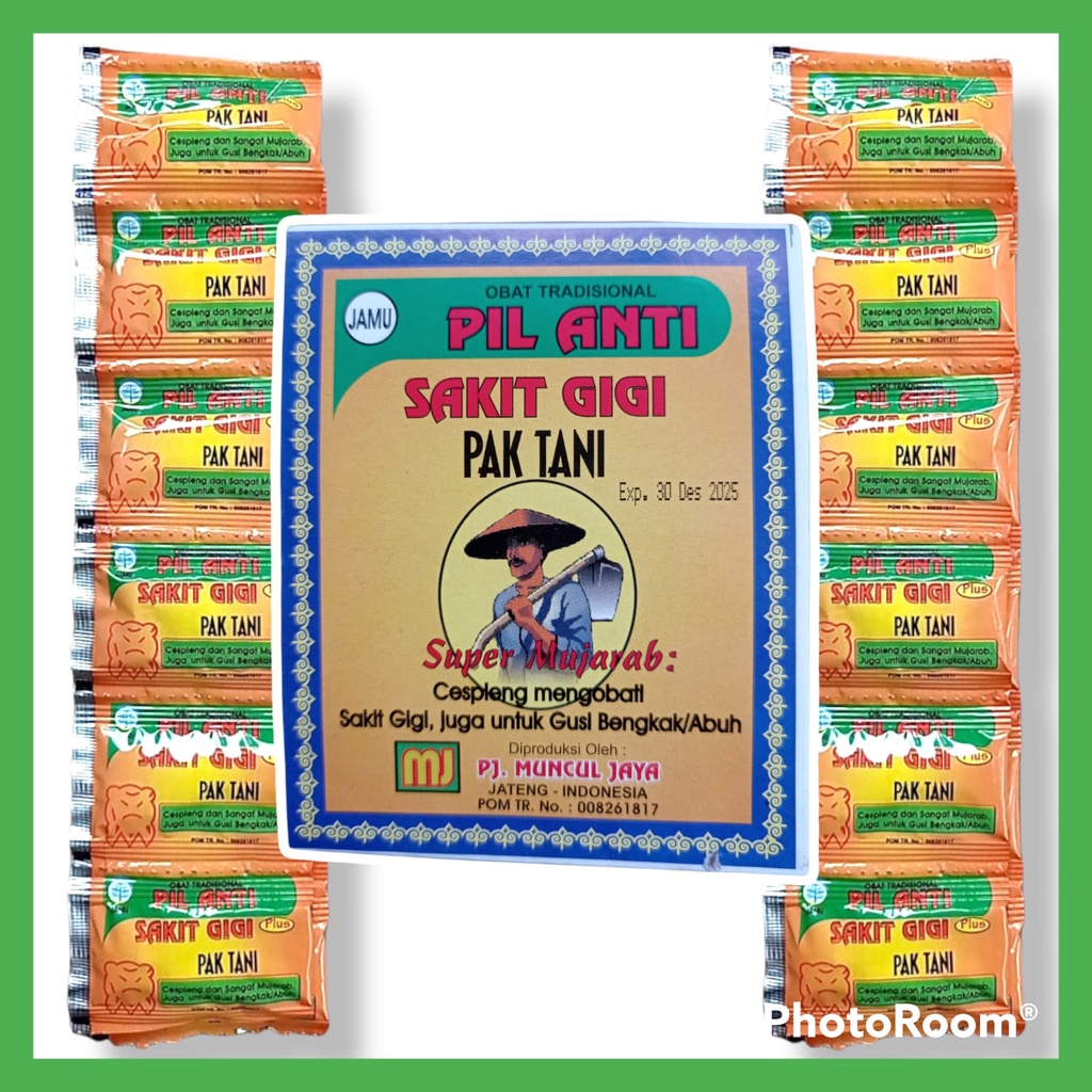 Jual Pil Anti Sakit Gigi Pak Tani 1 RENCENG ISI 12 SACHET, Obat Sakit ...