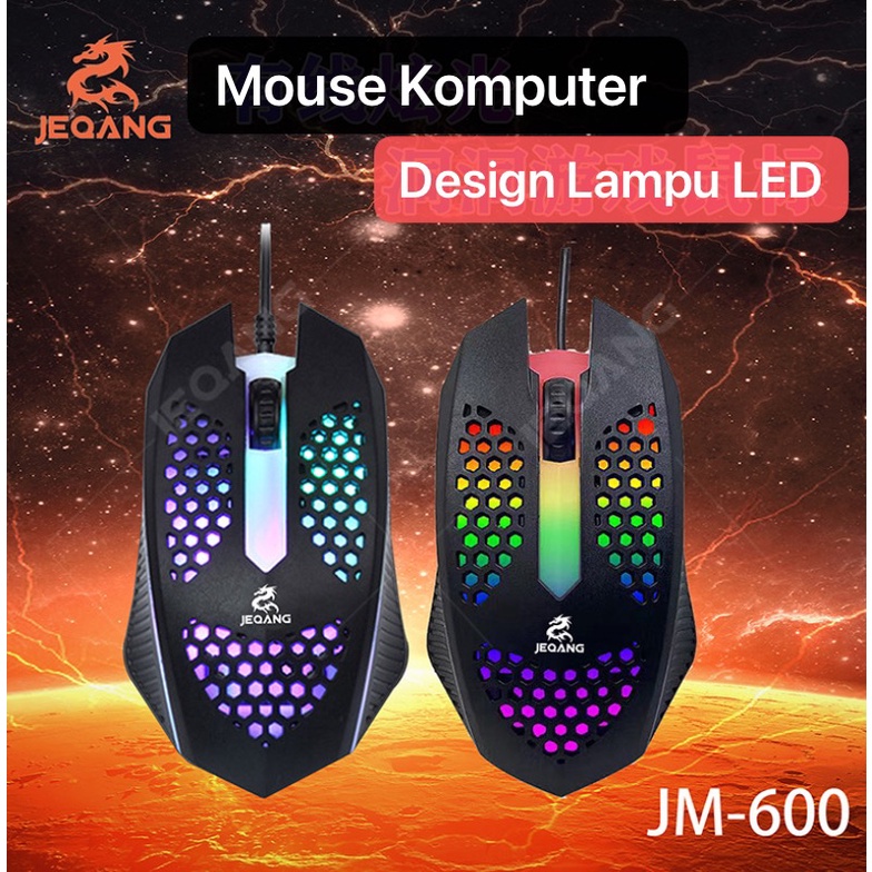 Jual JM-600 Mouse Gaming Backlight Komputer PC Laptop Kabel USB Fitur ...