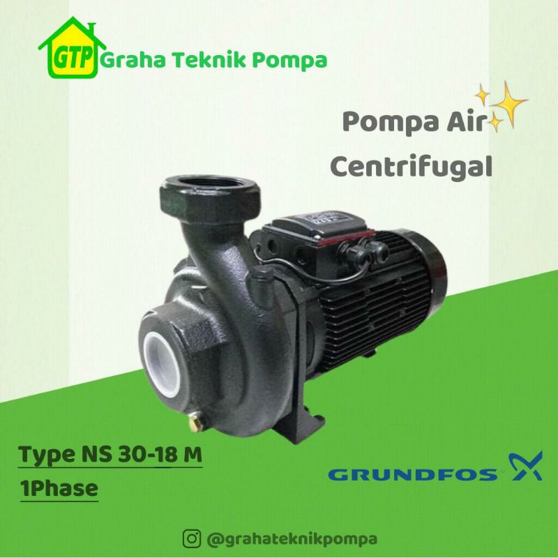Jual Pompa air Centrifugal Grundfos Type NS 30 - 18M - 1Phase | Shopee Indonesia