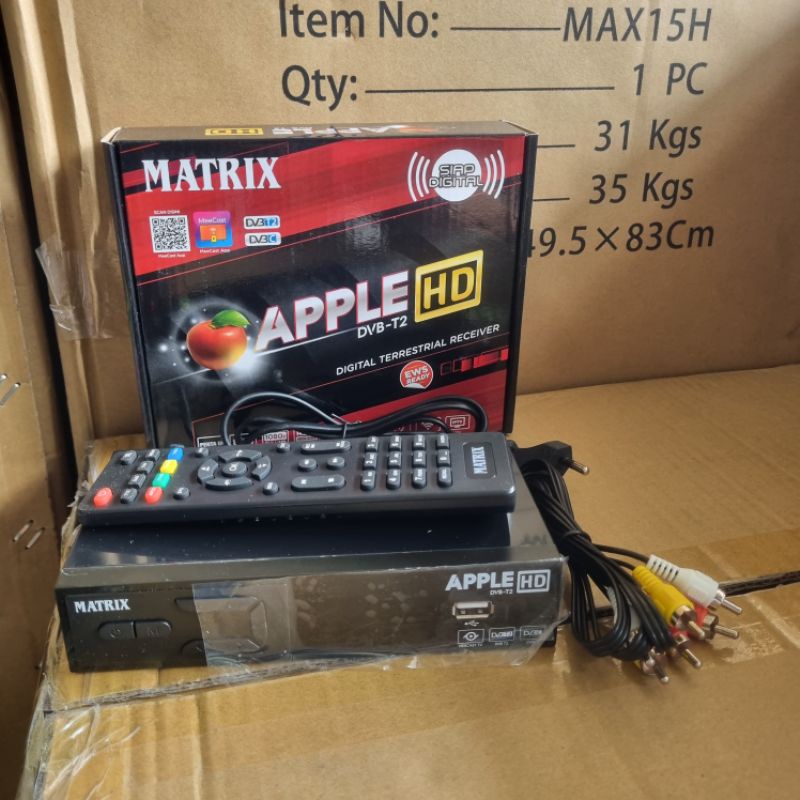 Jual Set Top Box Matrix Apple Full HD DVB T2 Receiver Siaran TV Digital ...