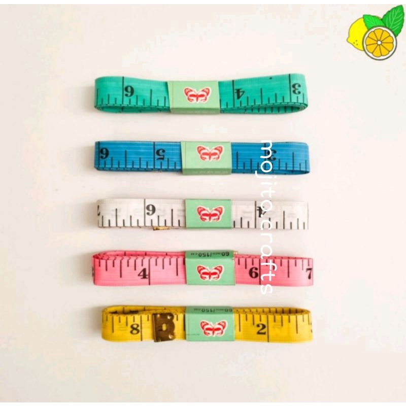 Jual 1 Buah Meteran Jahit Butterfly Asli Original / Meteran Mini Gulung ...
