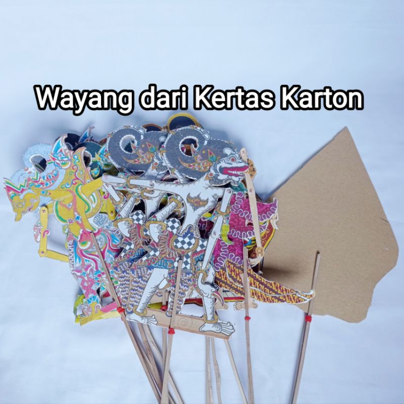 Jual Wayang dari Kertas Karton tebal Hanoman, Drupadi, dan Gathut kaca ...