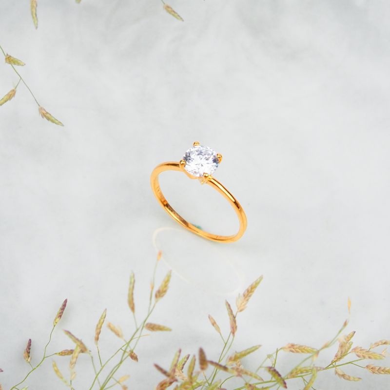 Jual Cincin Emas Solitaire Diamond Ring Polos - Toko Emas Gadjah ...