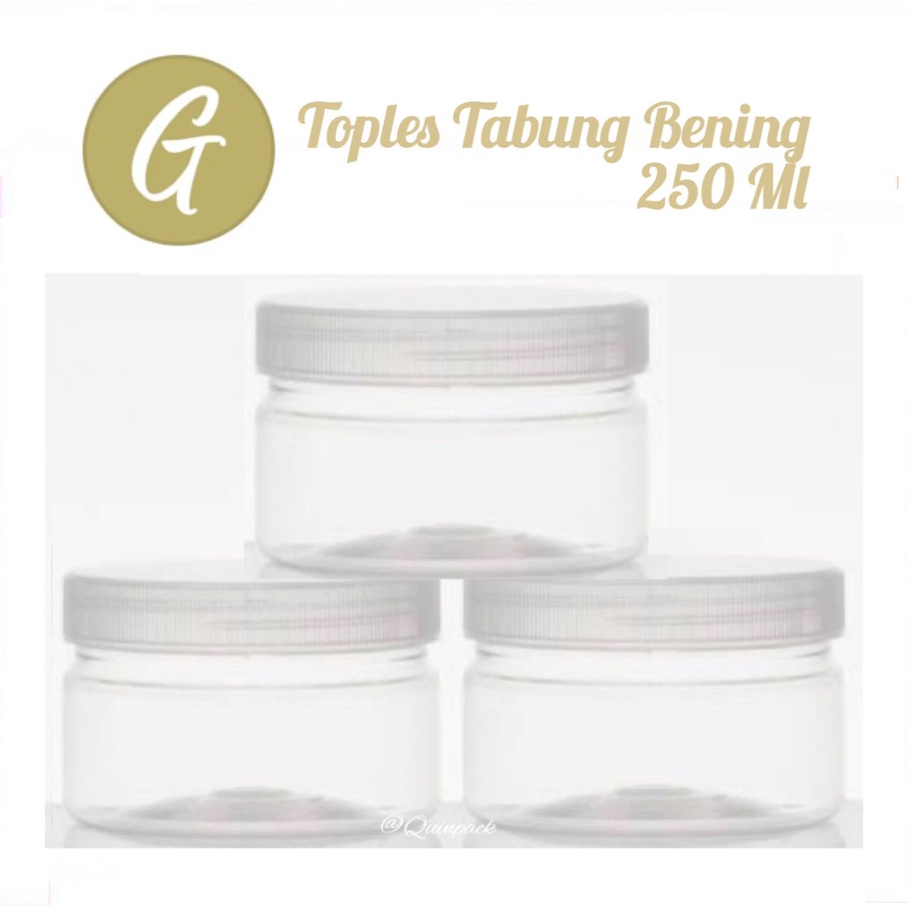 Jual Toples Plastik 250-300 ml-Toples Tabung 250 ml-Toples Kue-Hampers ...