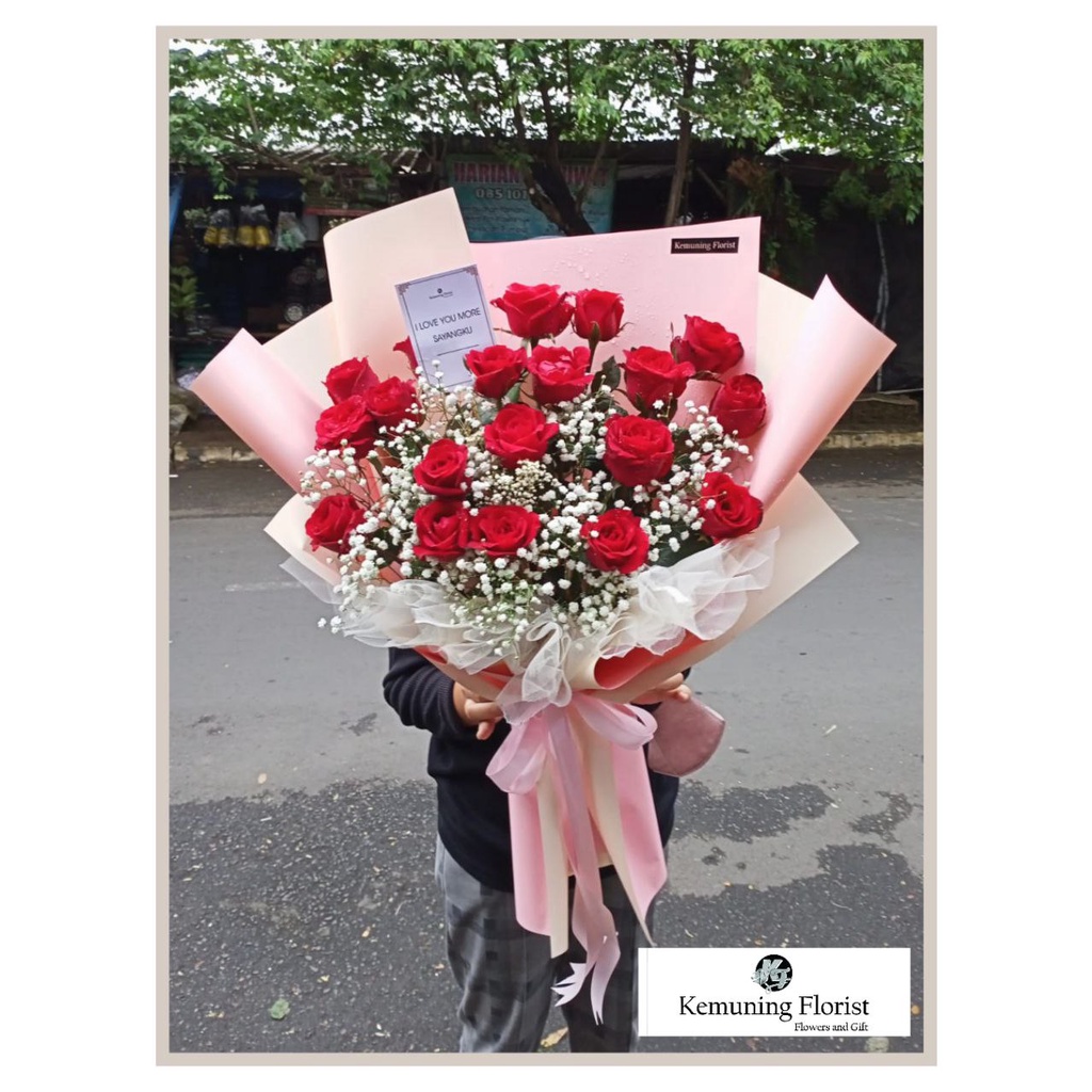 Jual buket bunga segar/ buket mawar/ buket bunga asli/ mawar asli ...