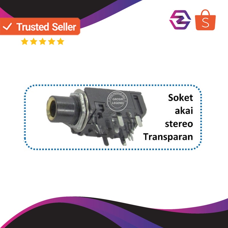 Jual Socket soket akai akay mic stereo kotak segi transparan | Shopee ...