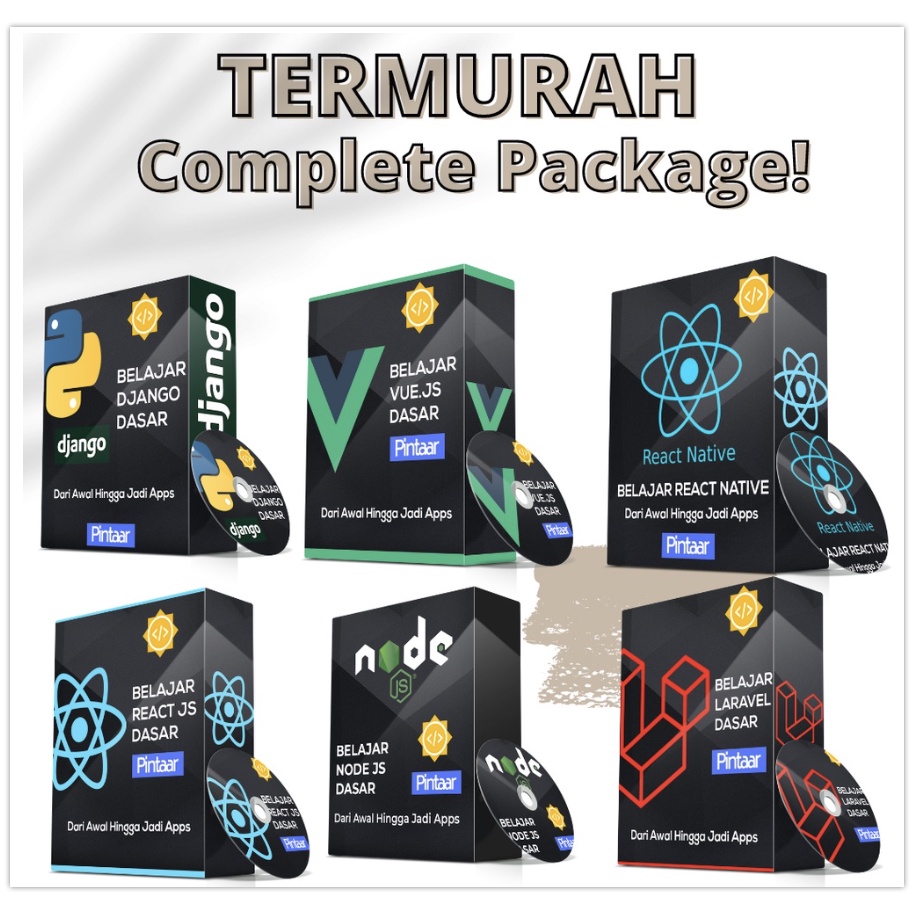 Jual Paket E-Course Belajar Pemograman React Js, Django Python, Vue JS ... Jual Paket E-Course Belajar Pemograman React Js, Django Python, Vue JS ...