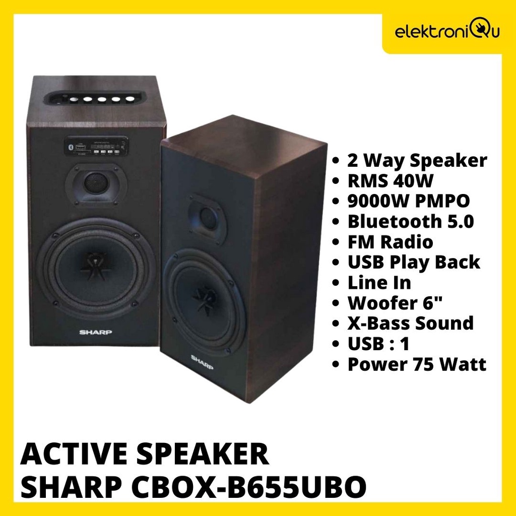 Jual ACTIVE SPEAKER SHARP CBOX-B655UBO 6 INCH | Shopee Indonesia