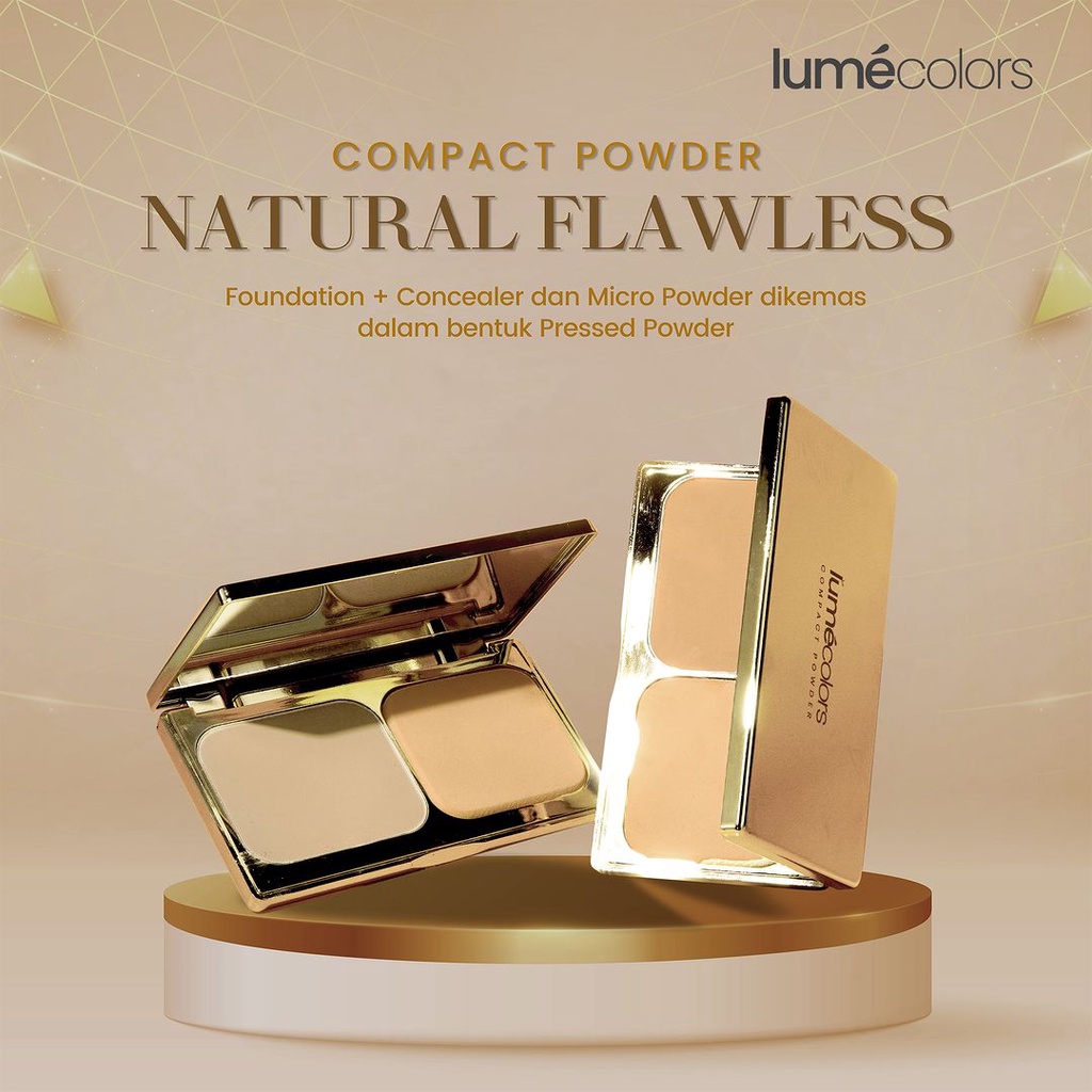 Jual Lumecolors Compact Powder Two Way Cake Pore Blurring Effect with ...