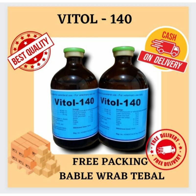 Jual VITOL 140 ISI 100ML - Vitamin ADE perbaiki kondisi daya tahan tubuh hewan | Shopee Indonesia