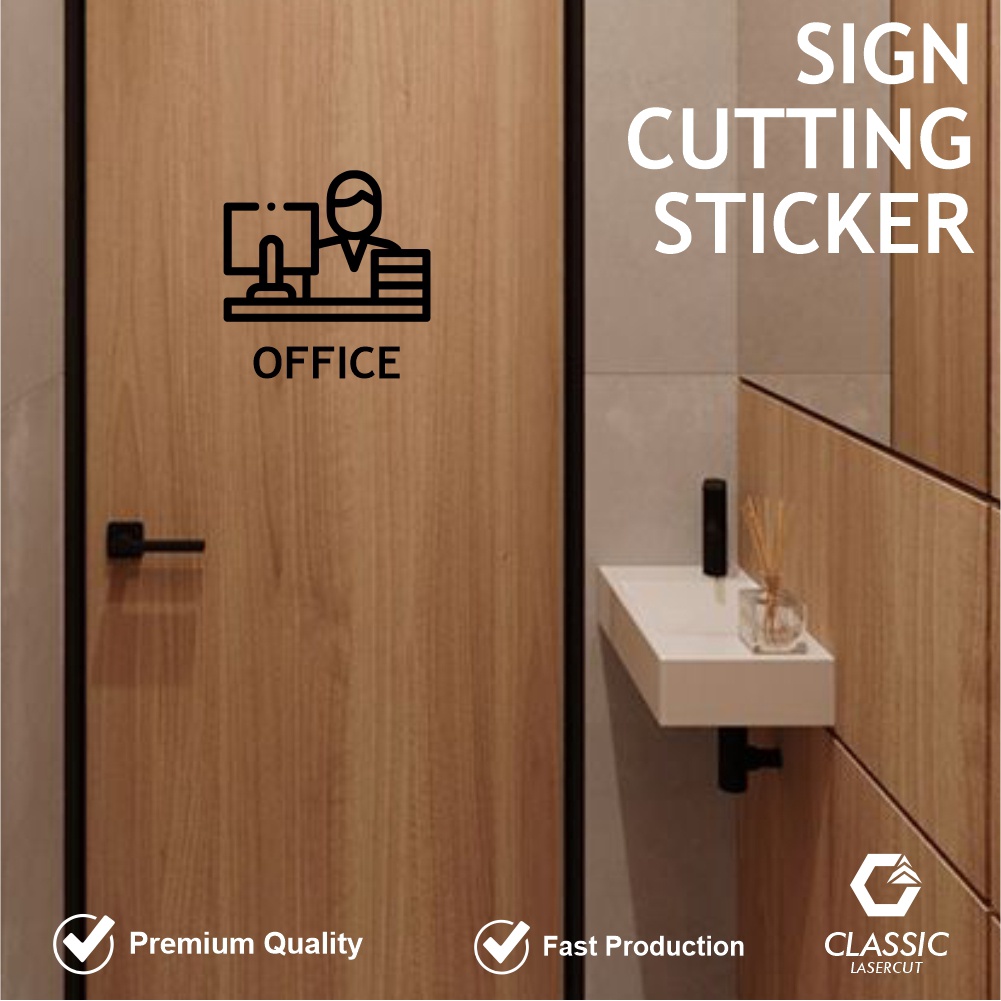 Jual Sign Sticker Office / Sign Sticker / Sign Pintu 15 x 35cm | Shopee ...
