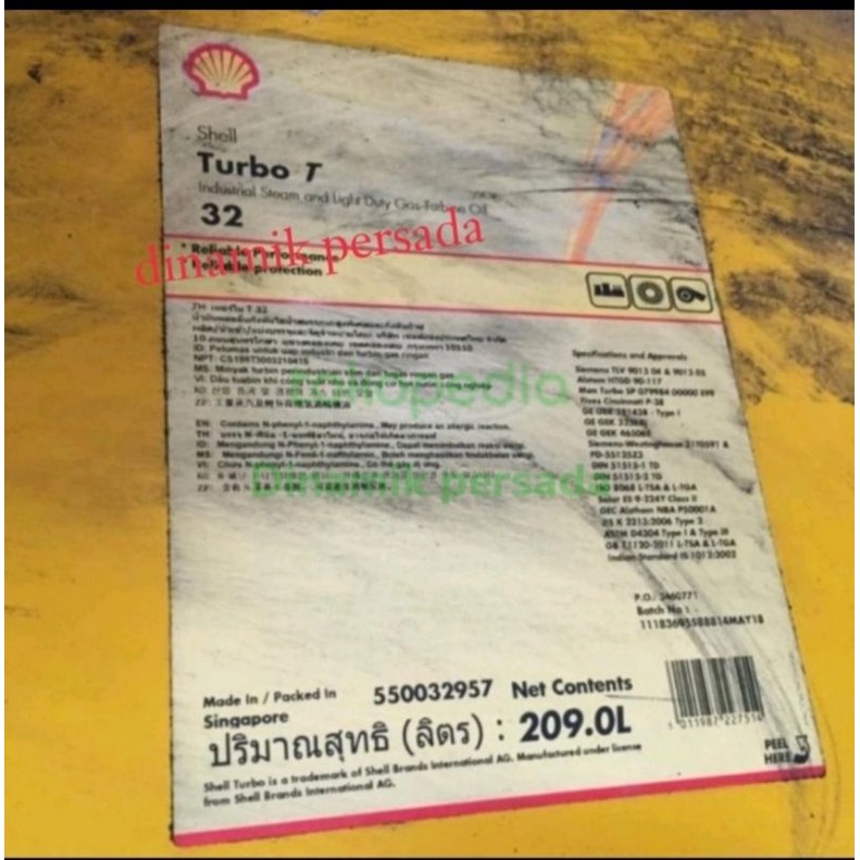 Jual oil oil oli shell turbo T32 turbin oil | Shopee Indonesia