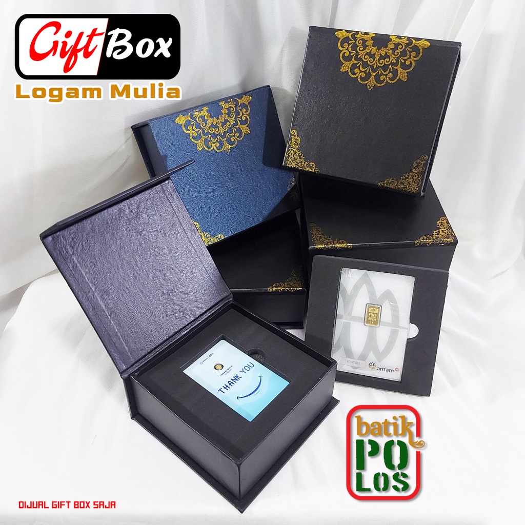 Jual Gift Box Emas Batik Polos Hadiah Kado untuk Berbagai Brand Logam ...