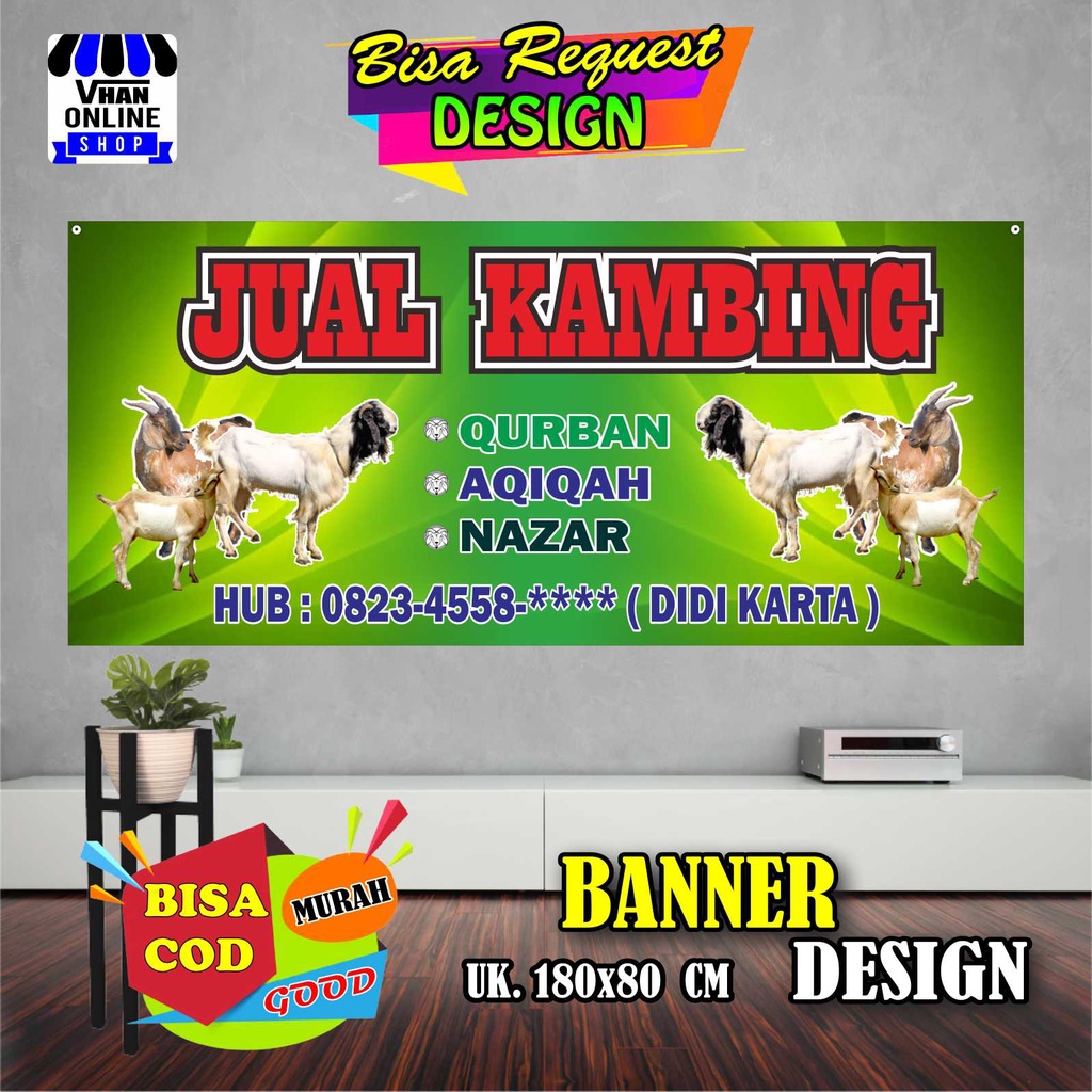 Jual Spanduk Banner Jualan Kewan Kurban, Jualan Hewan Aqiqah, Keren ...