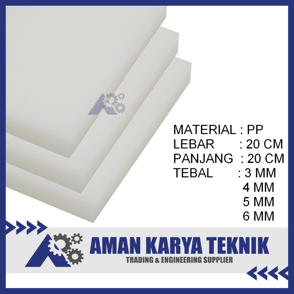 Jual Polypropylene / PP Lembaran ( PP Sheet ) Tebal x 20 cm x 20 cm | Shopee Indonesia