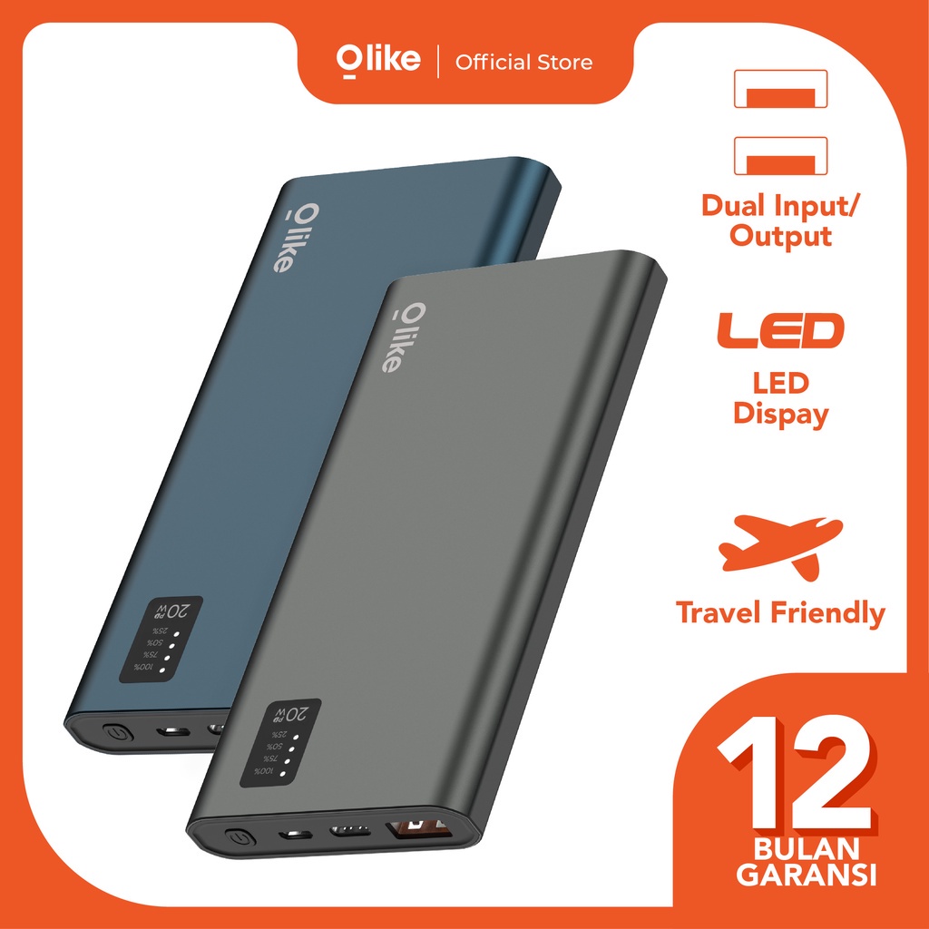 Jual POWER BANK Olike P2 Fast Charging 10000mAh 3A 20Watt Dual Output ...