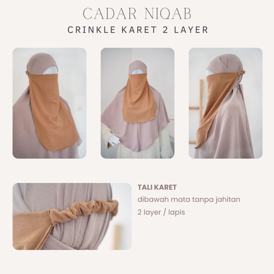 Jual CADAR NIQAB CRINKLE/ CADAR CRINKLE AIRFLOW | Shopee Indonesia