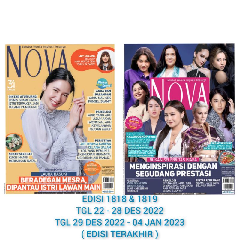 Jual TABLOID NOVA EDISI 1818 dan 1819 | Shopee Indonesia