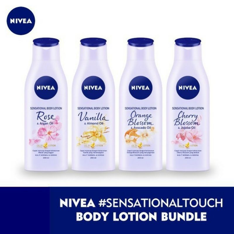 Jual Nivea Sensational White Body Lotion Aura Orange | Radiant Rose ...