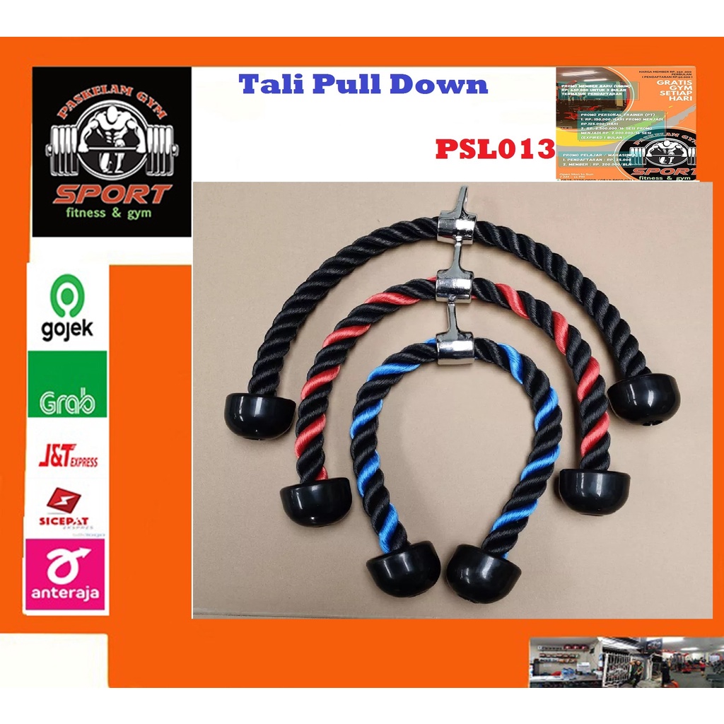 Jual Tali Pull Down Tricep Rope Latihan Otot Trisep | Shopee Indonesia
