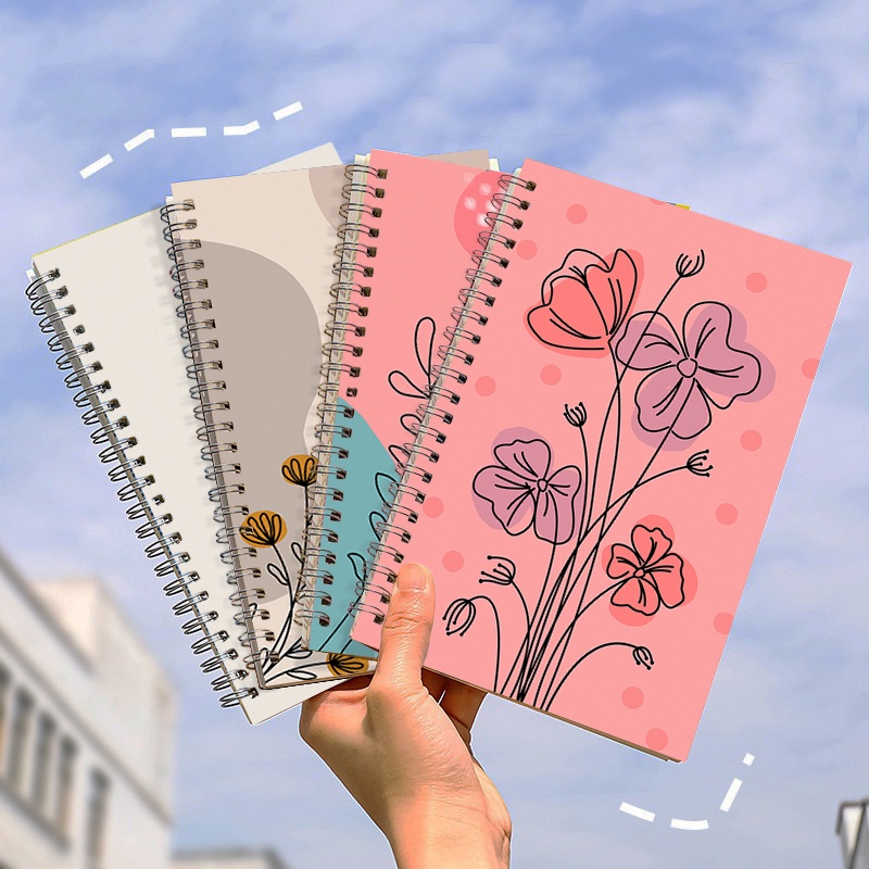 Jual Notebook A5 Buku Tulis Spiral Aesthetic Grid Kotak Untuk Catatan ...