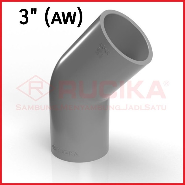 Jual Elbow keni 3 AW inch 45 derajat Rucika 3 3 inci inch Knee knie ELBOW 45 DERAJAT 3" ELBOW 3 ...