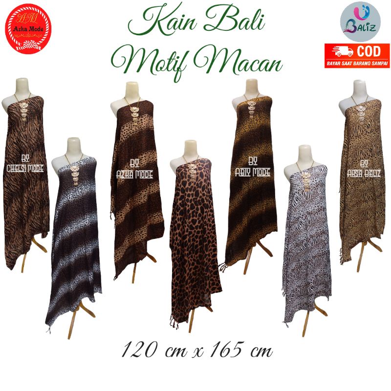 Jual Kain Bali Pantai - Kain Bali Motif Macan Baru rumbai Standar ...