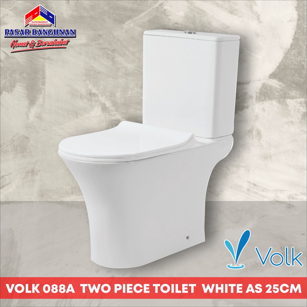 Jual Closet Duduk Volk 088A Kloset duduk Two Piece Toilet | Shopee Indonesia