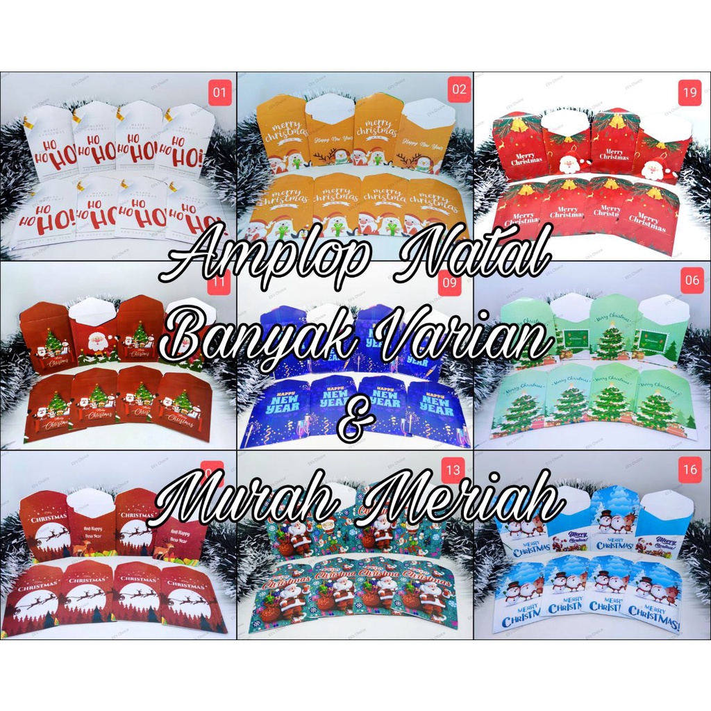 Jual AMPLOP NATAL / ANGPAO NATAL / AMPLOP MERRY CHRISTMAS HAPPY NEW ...