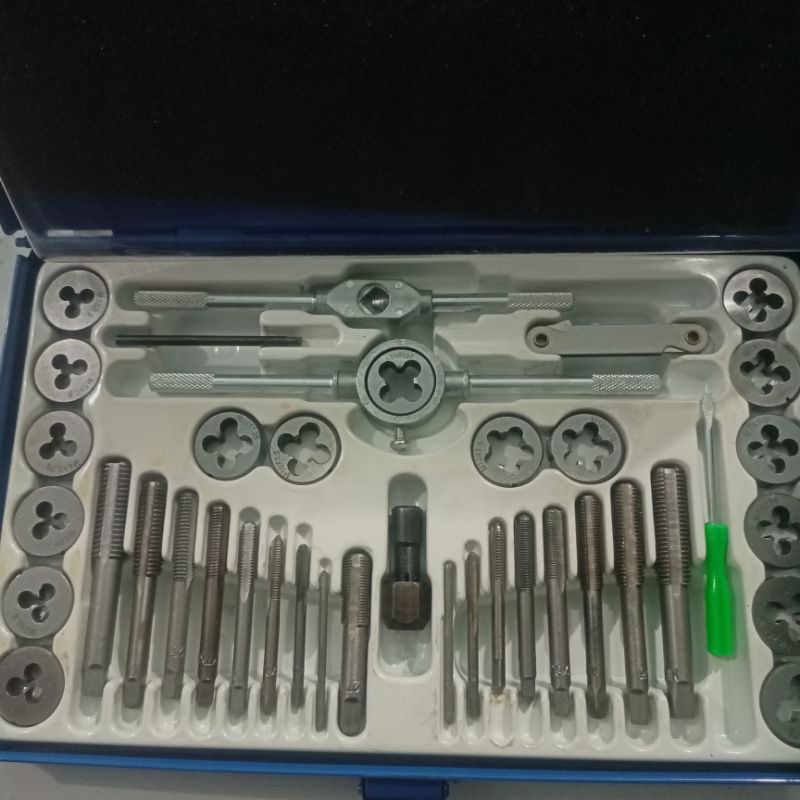 Jual hand tap snai alat bikin baut drat mur carson 40pcs komplit ...