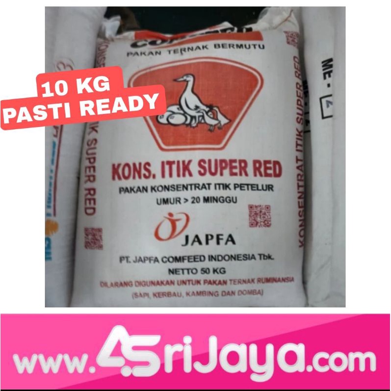 Jual [10KG] Konsentrat Pakan Bebek Itik Petelur Super Red Japfa Cpmfeed ...