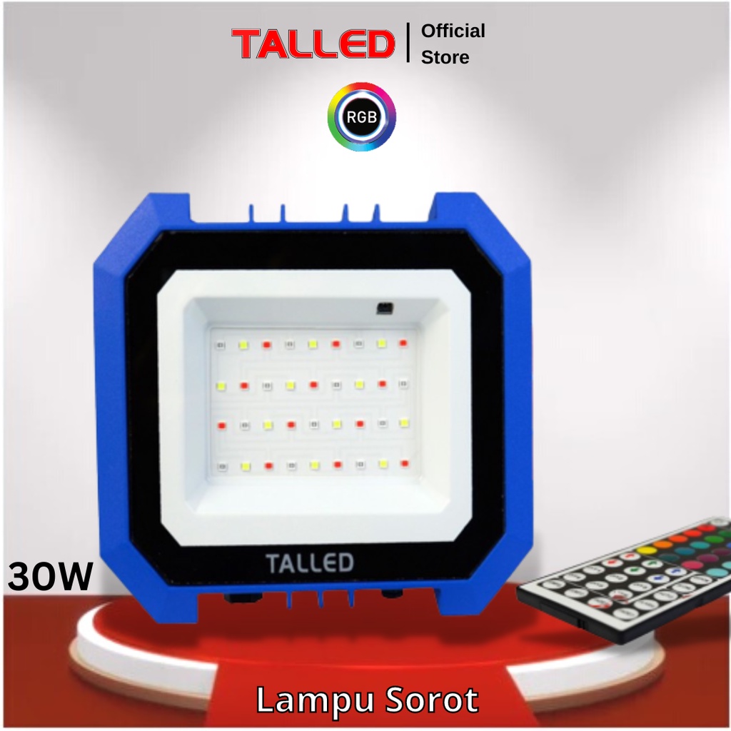 Jual LAMPU SOROT LED SMD 30WATT FLOOD LIGHT RGB FULL COLOR TALLED ...
