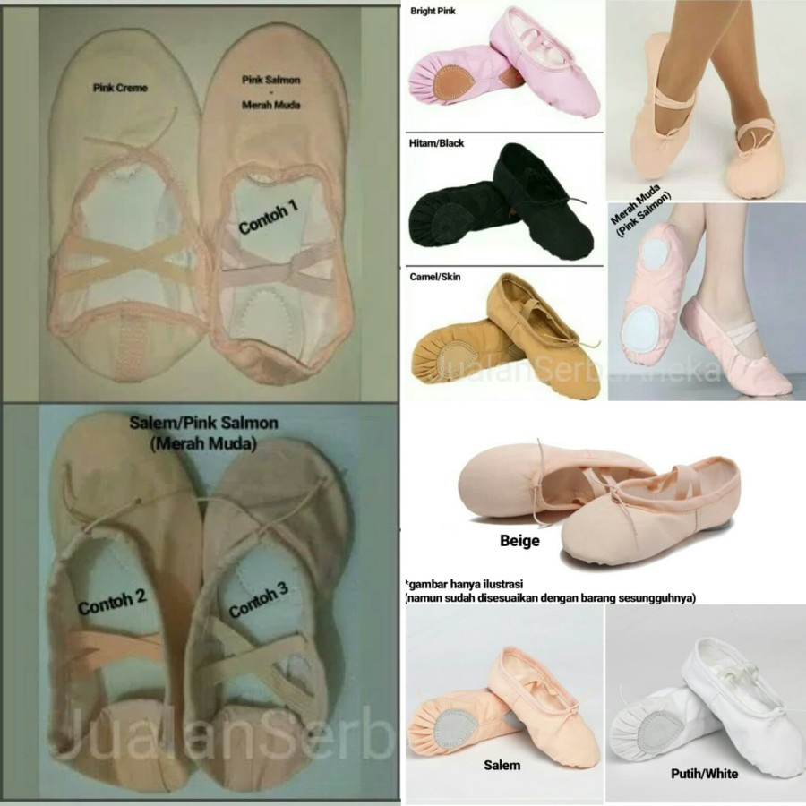 Jual Sepatu Balet Ballet Shoes Split Sole ukuran Dewasa | Shopee Indonesia