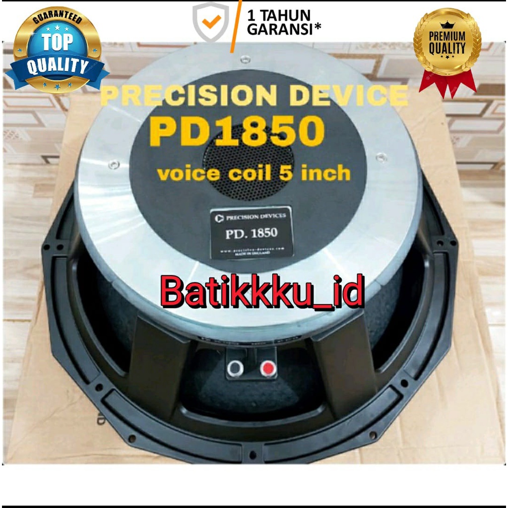 Jual Speaker Komponen Precision Devices PD 1850 PD1850 18 INCH VOICE COIL 5 INCH GRADE A++ ...