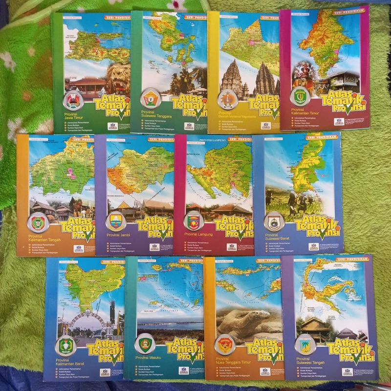 Jual ORIGINAL BUKU PETA ATLAS TEMATIK PROVINSI JAWA TIMUR SULAWESI ...