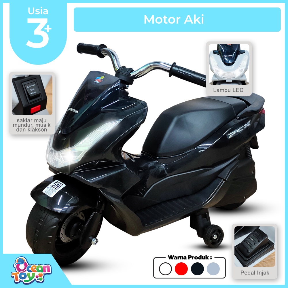 Jual Motor Aki Honda PCX Mainan Anak Lengkap Dengan Charger Ada Musik ...