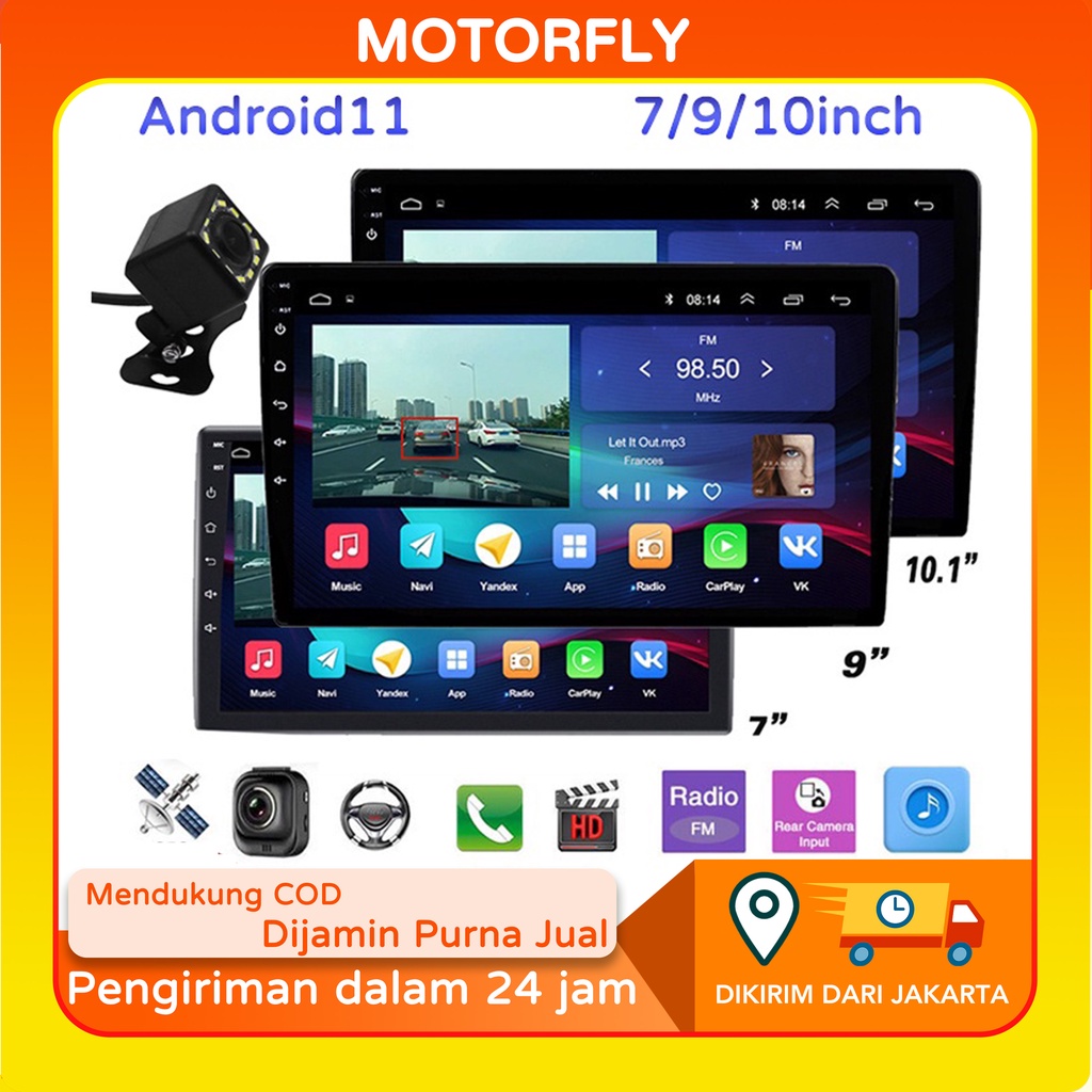 Jual 7/9/10 inch Car Radio Android 11 navigasi 2+32G Head Unit For TOYOTA Daihatsu Mitsubishi ...