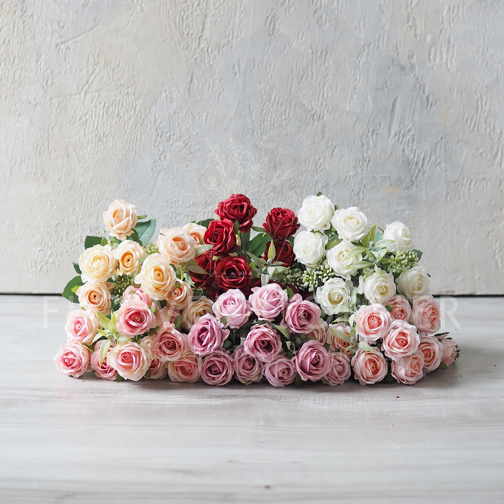 Jual Bunga Artificial Mini Rose Filler Spring Buds (B23023) | Shopee ...